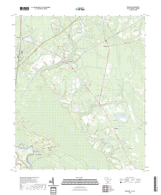 US Topo 7.5-minute map for Pineland SCGA – American Map Store