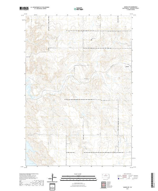 USGS US Topo 7.5-minute map for Akaska SW SD 2021 – American Map Store