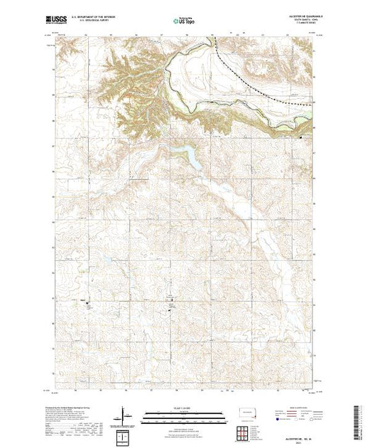 USGS US Topo 7.5-minute map for Alcester NE SDIA 2021 – American Map Store