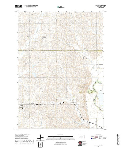 USGS US Topo 7.5-minute map for Alcester SE SDIA 2021 – American Map Store