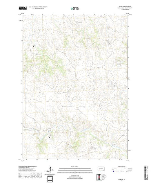 USGS US Topo 7.5-minute map for Allen SE SD 2021 – American Map Store
