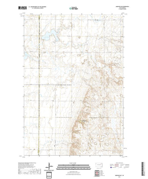 USGS US Topo 7.5-minute map for Andover SW SD 2021 – American Map Store