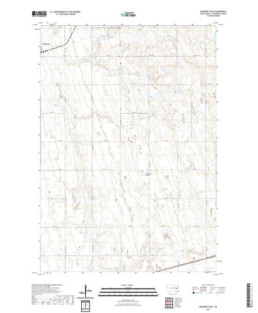 USGS US Topo 7.5-minute map for Bancroft East SD 2021 – American Map Store