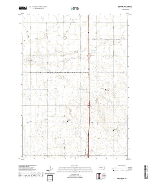 USGS US Topo 7.5-minute map for Beresford NE SD 2021 – American Map Store