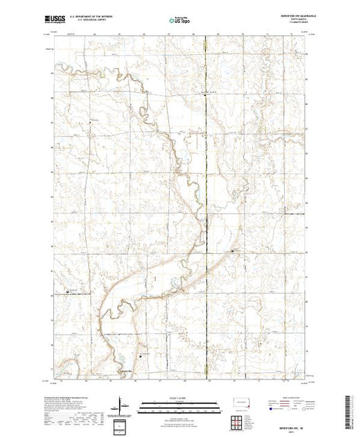USGS US Topo 7.5-minute map for Beresford NW SD 2021 – American Map Store