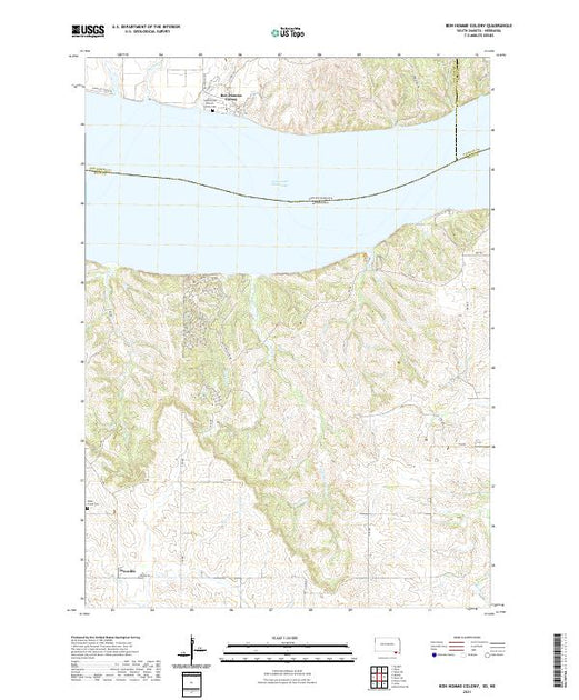 USGS US Topo 7.5-minute map for Bon Homme Colony SDNE 2021 – American ...