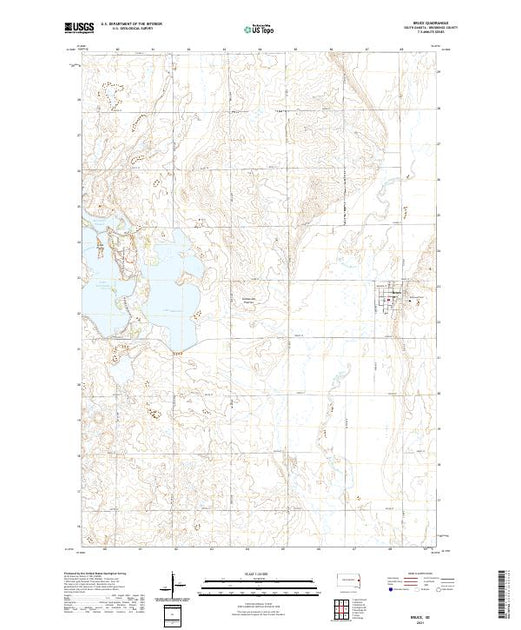 USGS US Topo 7.5-minute map for Bruce SD 2021 – American Map Store