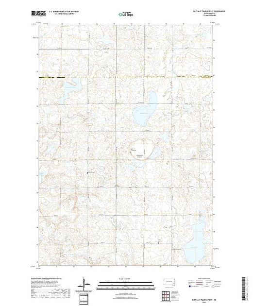 USGS US Topo 7.5-minute map for Buffalo Trading Post SD 2021 – American ...