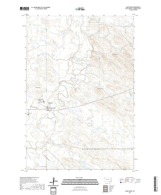 USGS US Topo 7.5-minute map for Camp Crook SD 2021 – American Map Store