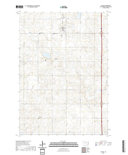 USGS US Topo 7.5-minute map for Colman SD 2021 – American Map Store