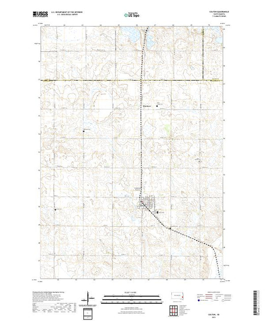 USGS US Topo 7.5-minute map for Colton SD 2021 – American Map Store