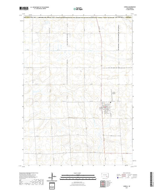 USGS US Topo 7.5-minute map for Corsica SD 2021 – American Map Store