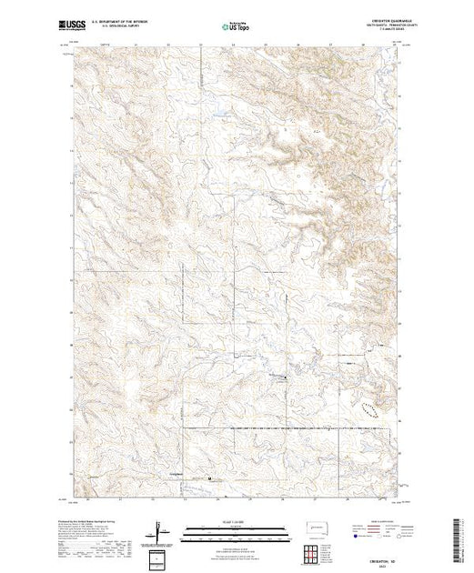 US Topo 7.5-minute map for Creighton SD – American Map Store