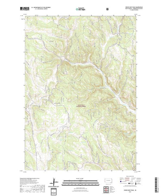 USGS US Topo 7.5-minute map for Crows Nest Peak SD 2021 – American Map ...