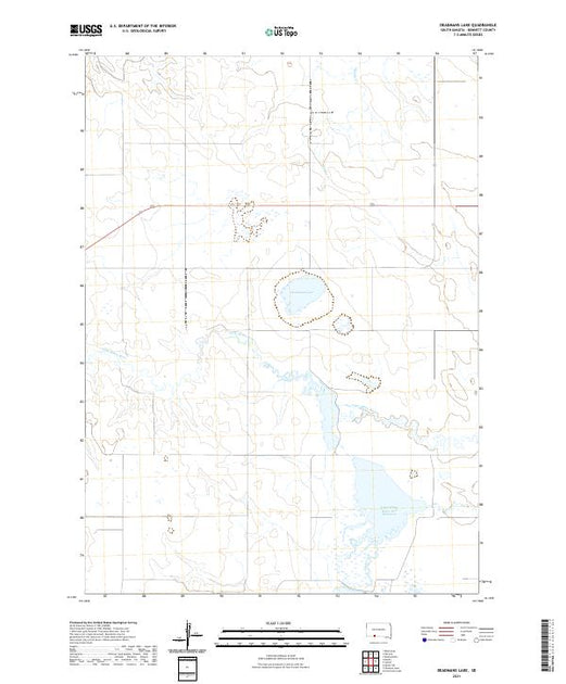 USGS US Topo 7.5-minute map for Deadmans Lake SD 2021 – American Map Store