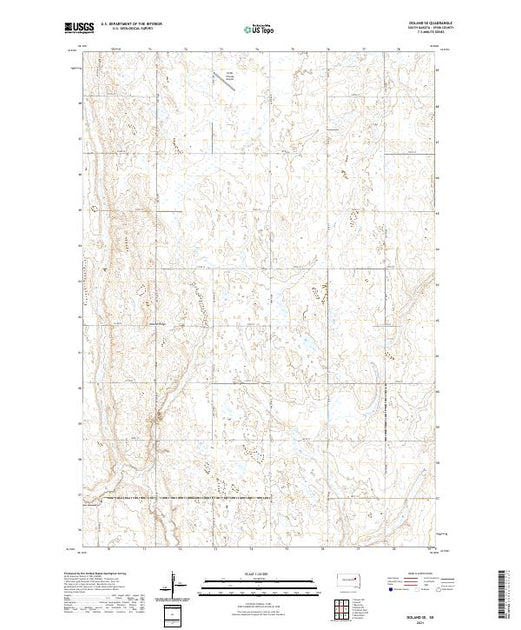 USGS US Topo 7.5-minute map for Doland SE SD 2021 – American Map Store