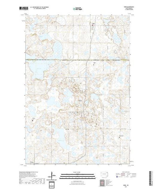 USGS US Topo 7.5-minute map for Eden SD 2021 – American Map Store
