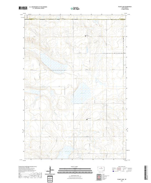 USGS US Topo 7.5-minute map for Flight Lake SD 2021 – American Map Store