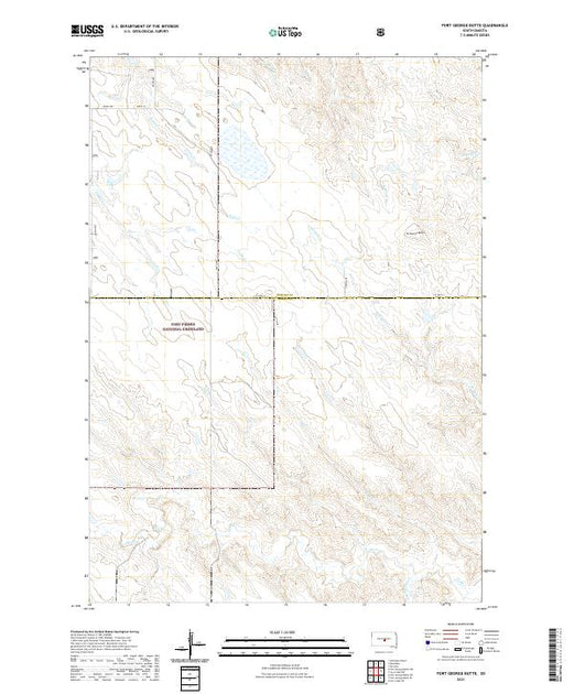 USGS US Topo 7.5-minute map for Fort George Butte SD 2021 – American ...