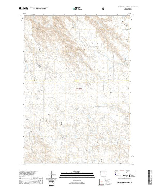 USGS US Topo 7.5-minute map for Fort George Butte NW SD 2021 – American ...