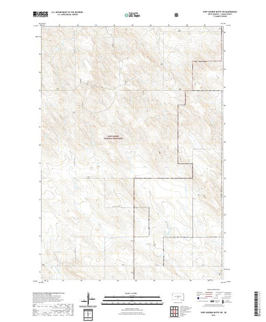 USGS US Topo 7.5-minute map for Fort George Butte SW SD 2021 – American ...