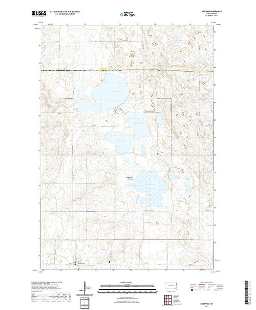 USGS US Topo 7.5-minute map for Goodwin SD 2021 – American Map Store