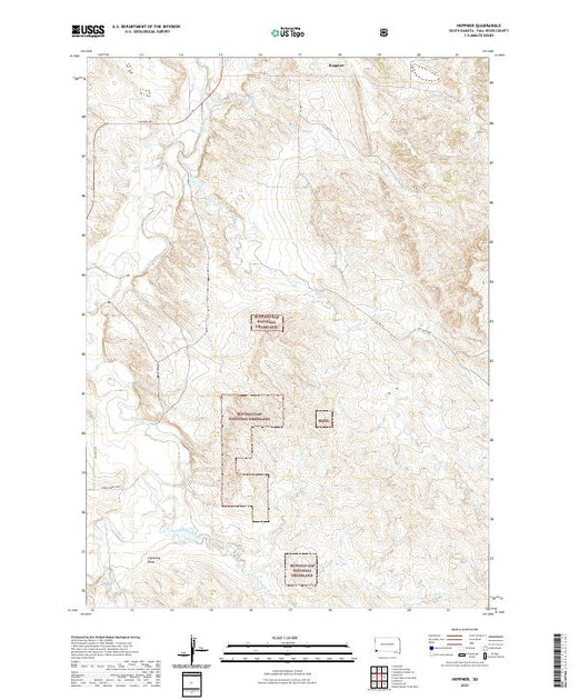 USGS US Topo 7.5-minute map for Heppner SD 2021 – American Map Store