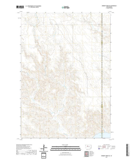 USGS US Topo 7.5-minute map for Herbert Creek SW SD 2021 – American Map ...