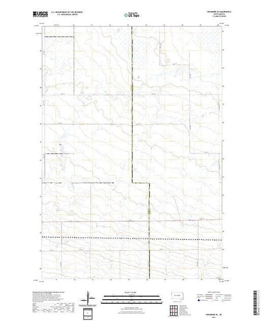 USGS US Topo 7.5-minute map for Highmore SE SD 2021 – American Map Store