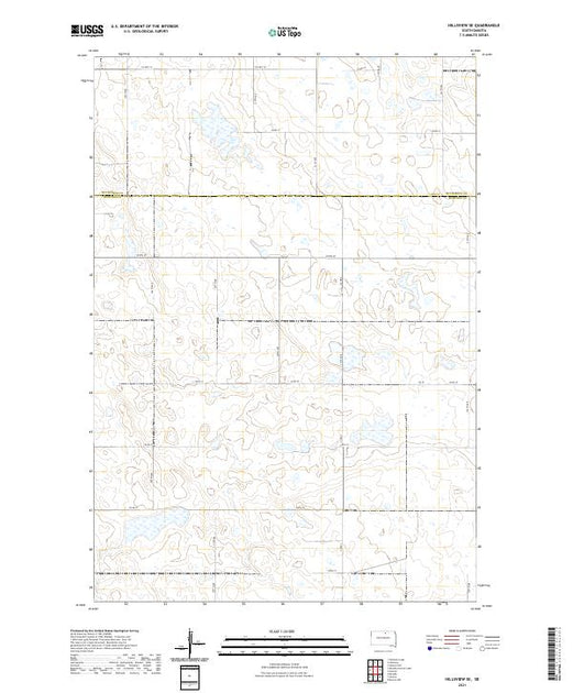 USGS US Topo 7.5-minute map for Hillsview SE SD 2021 – American Map Store