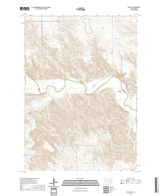 USGS US Topo 7.5-minute map for Ideal NW SD 2021 – American Map Store