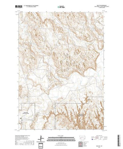 USGS US Topo 7.5-minute map for Imlay SW SD 2021 – American Map Store