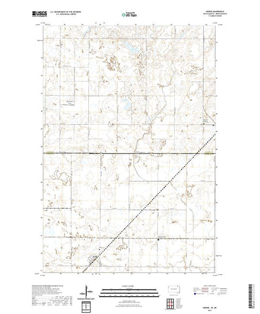 USGS US Topo 7.5-minute map for Kidder SDND 2021 – American Map Store