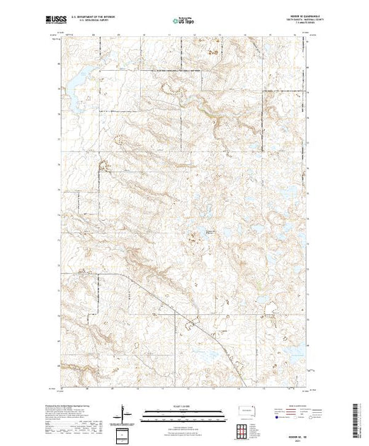 USGS US Topo 7.5-minute map for Kidder SE SD 2021 – American Map Store