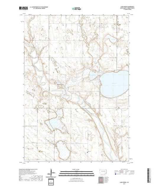 USGS US Topo 7.5-minute map for Lake Byron SD 2021 – American Map Store