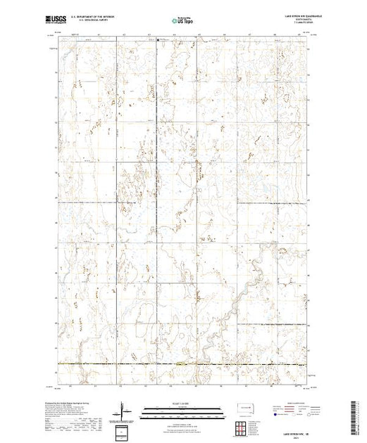 USGS US Topo 7.5-minute map for Lake Byron NW SD 2021 – American Map Store