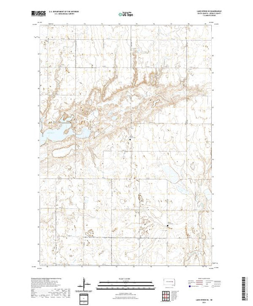 USGS US Topo 7.5-minute map for Lake Byron SE SD 2021 – American Map Store