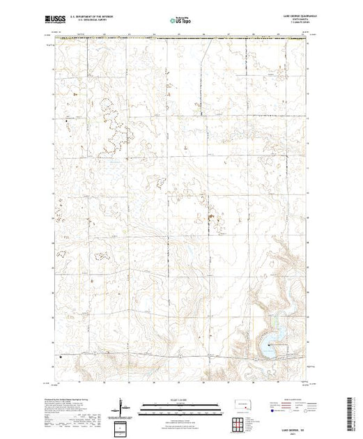 USGS US Topo 7.5-minute map for Lake George SD 2021 – American Map Store