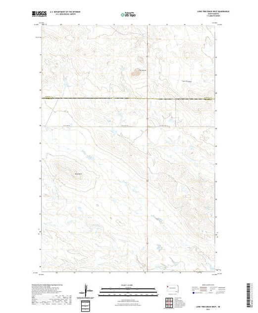 USGS US Topo 7.5-minute map for Lone Tree Draw West SD 2021 – American ...