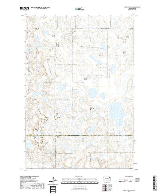 USGS US Topo 7.5-minute map for Lone Tree Lake SD 2021 – American Map Store