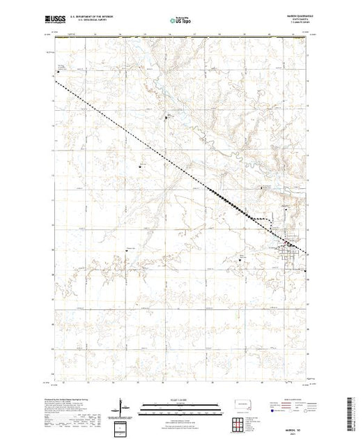USGS US Topo 7.5-minute map for Marion SD 2021 – American Map Store
