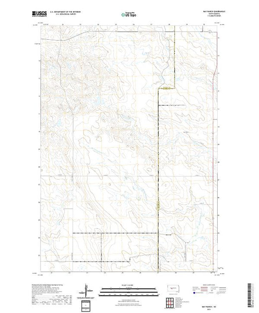 USGS US Topo 7.5-minute map for May Ranch SD 2021 – American Map Store