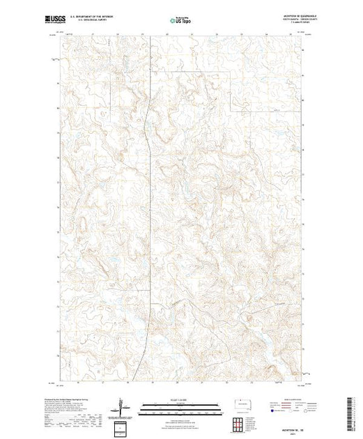 USGS US Topo 7.5-minute map for McIntosh SE SD 2021 – American Map Store