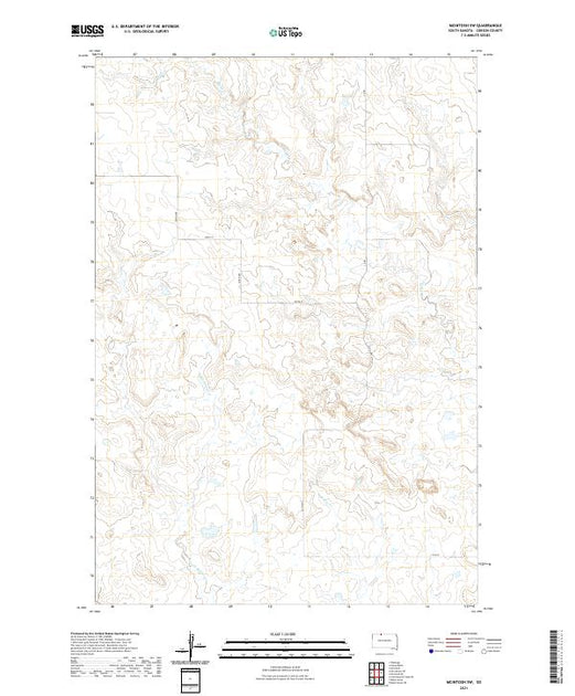 USGS US Topo 7.5-minute map for McIntosh SW SD 2021 – American Map Store
