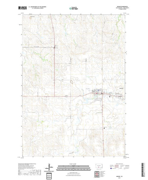 USGS US Topo 7.5-minute map for Mission SD 2021 – American Map Store