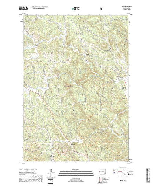 USGS US Topo 7.5-minute map for Nemo SD 2021 – American Map Store