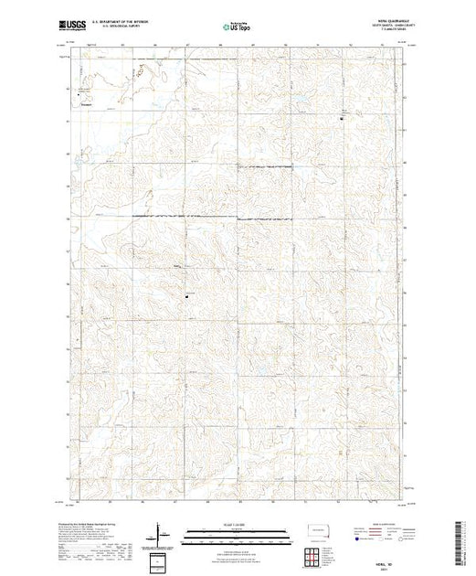 USGS US Topo 7.5-minute map for Nora SD 2021 – American Map Store