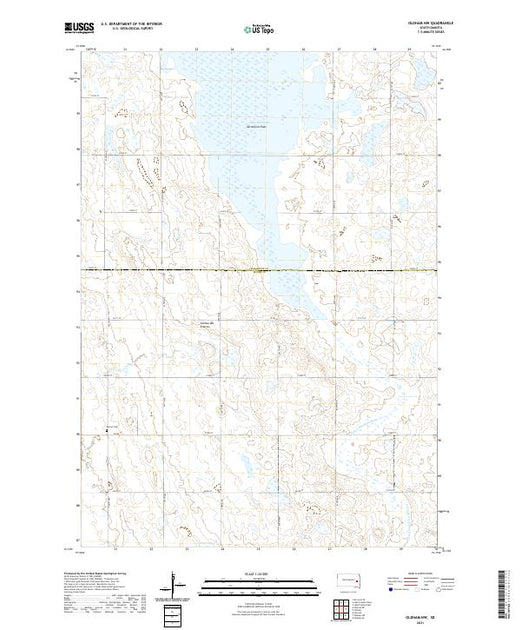 USGS US Topo 7.5-minute map for Oldham NW SD 2021 – American Map Store