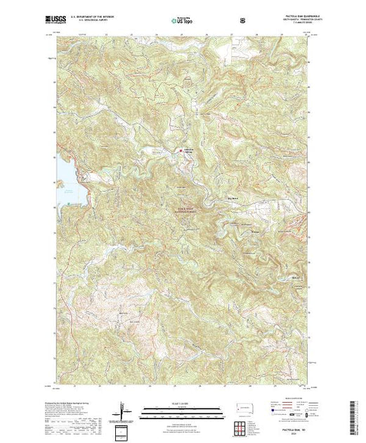 USGS US Topo 7.5-minute map for Pactola Dam SD 2021 – American Map Store