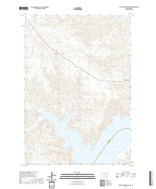 USGS US Topo 7.5-minute map for Patch Skin Buttes SW SD 2021 – American ...